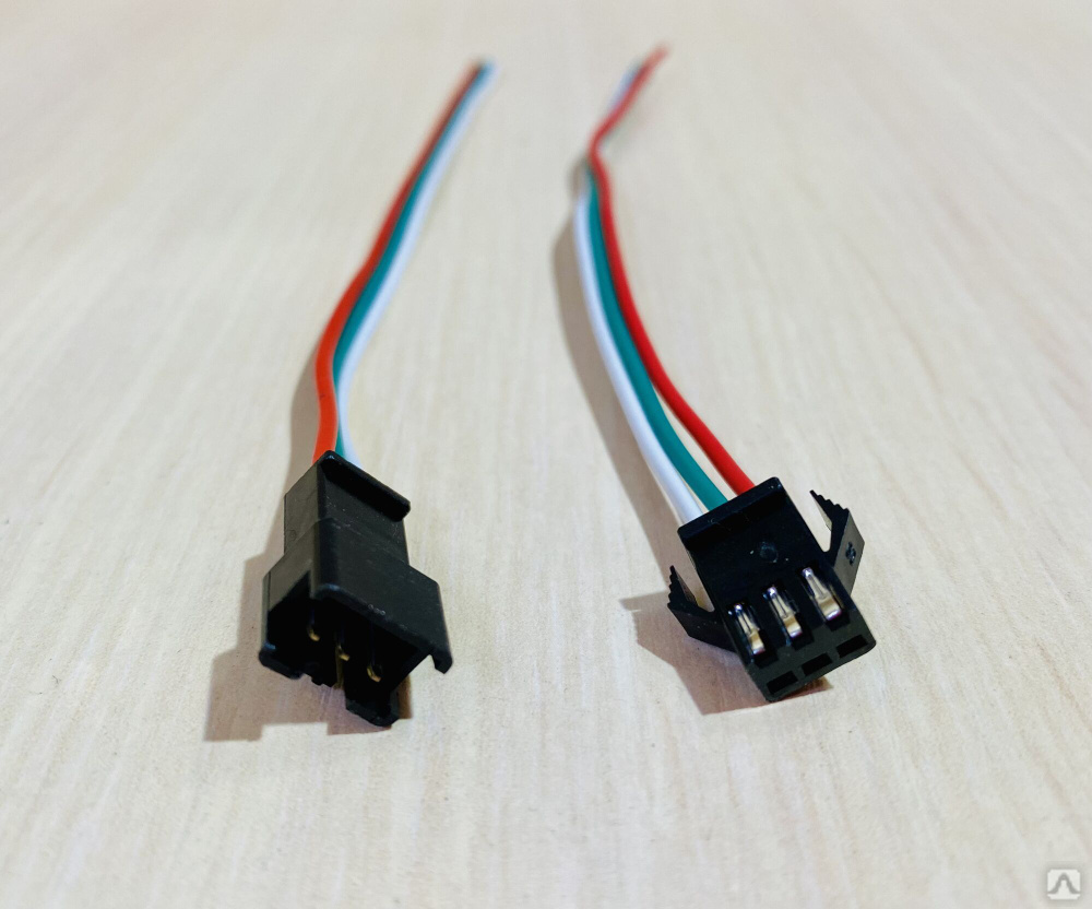 Коннектор соединительный 3pin (штекер-гнездо) (пара), цена в Барнауле ...